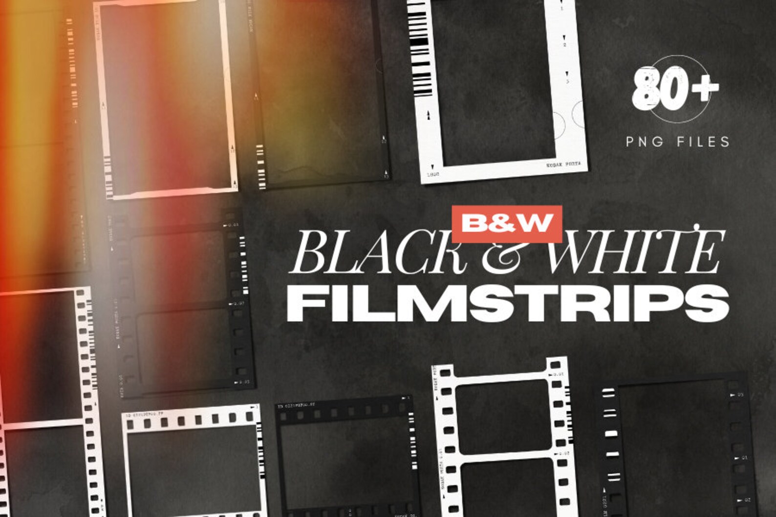 Film Frame Bundle | Black & White Filmstrips | Instant Film | Negative Border | Kodak Borders ...