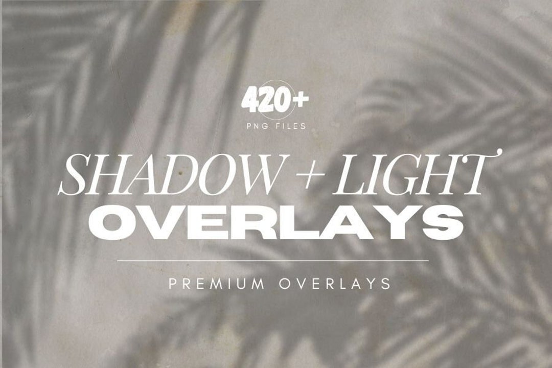 Shadow & Light Overlays | Shadow Overlay Clip Art | Botanical | Floral ...