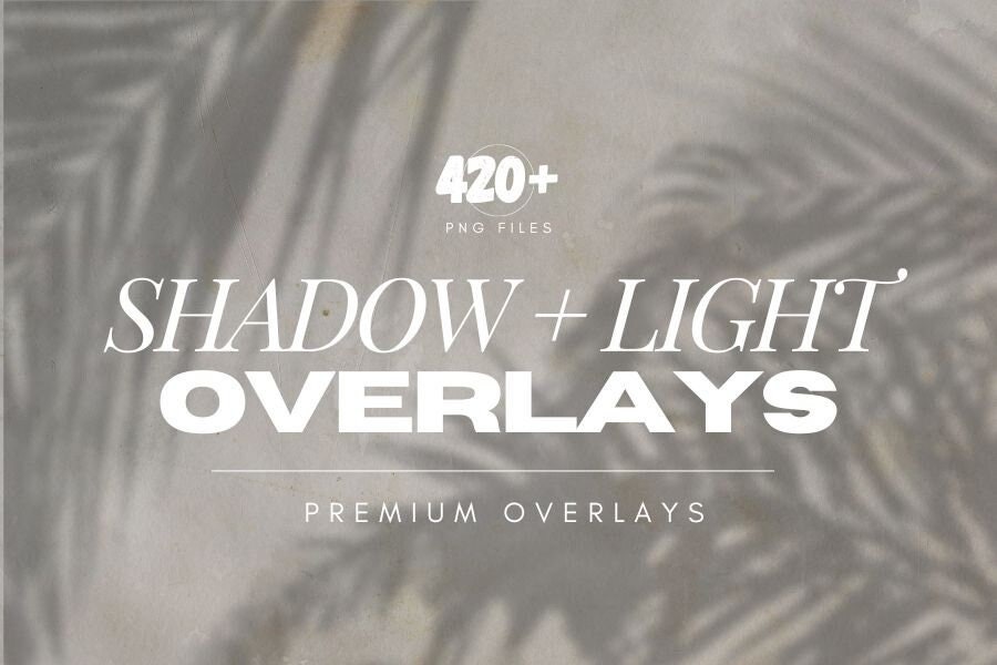 Shadow & Light Overlays | Shadow Overlay Clip Art | Botanical | Floral ...