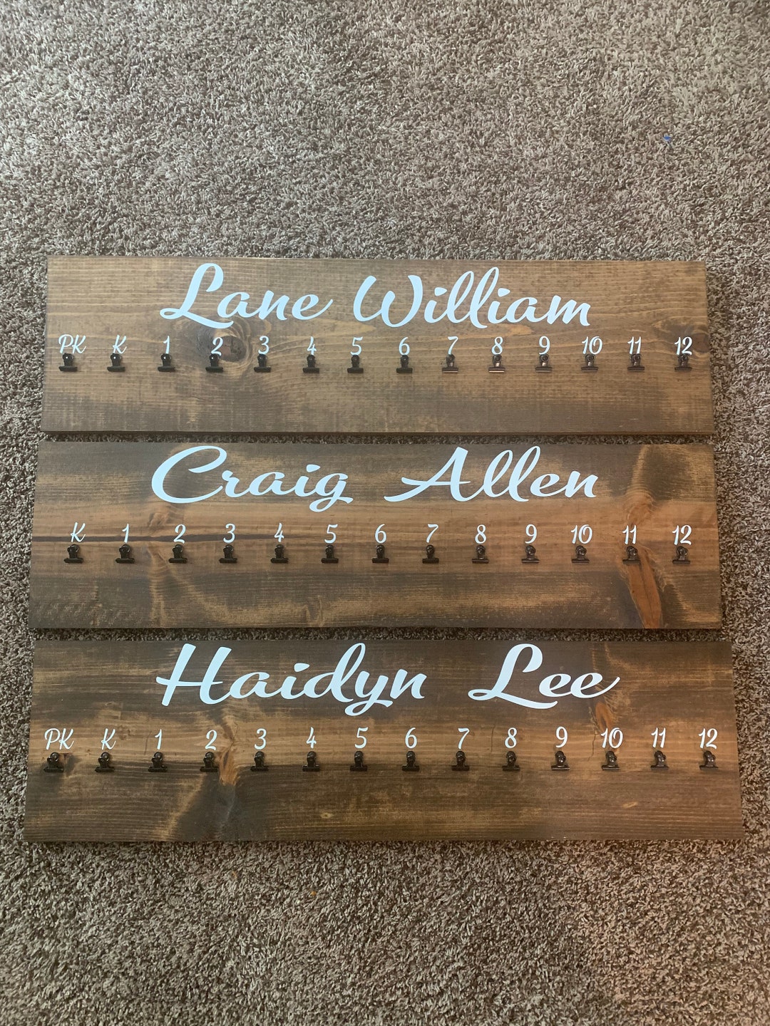Personalized School Picture Clip Board Sign, Wallet Size Photo, Wood ...