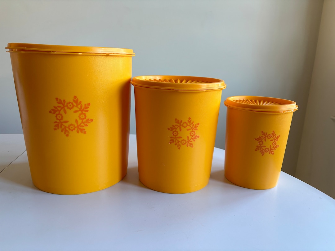 Tupperware Vintage 1970s Harvest Maize Golden Yellow and Orange With a ...
