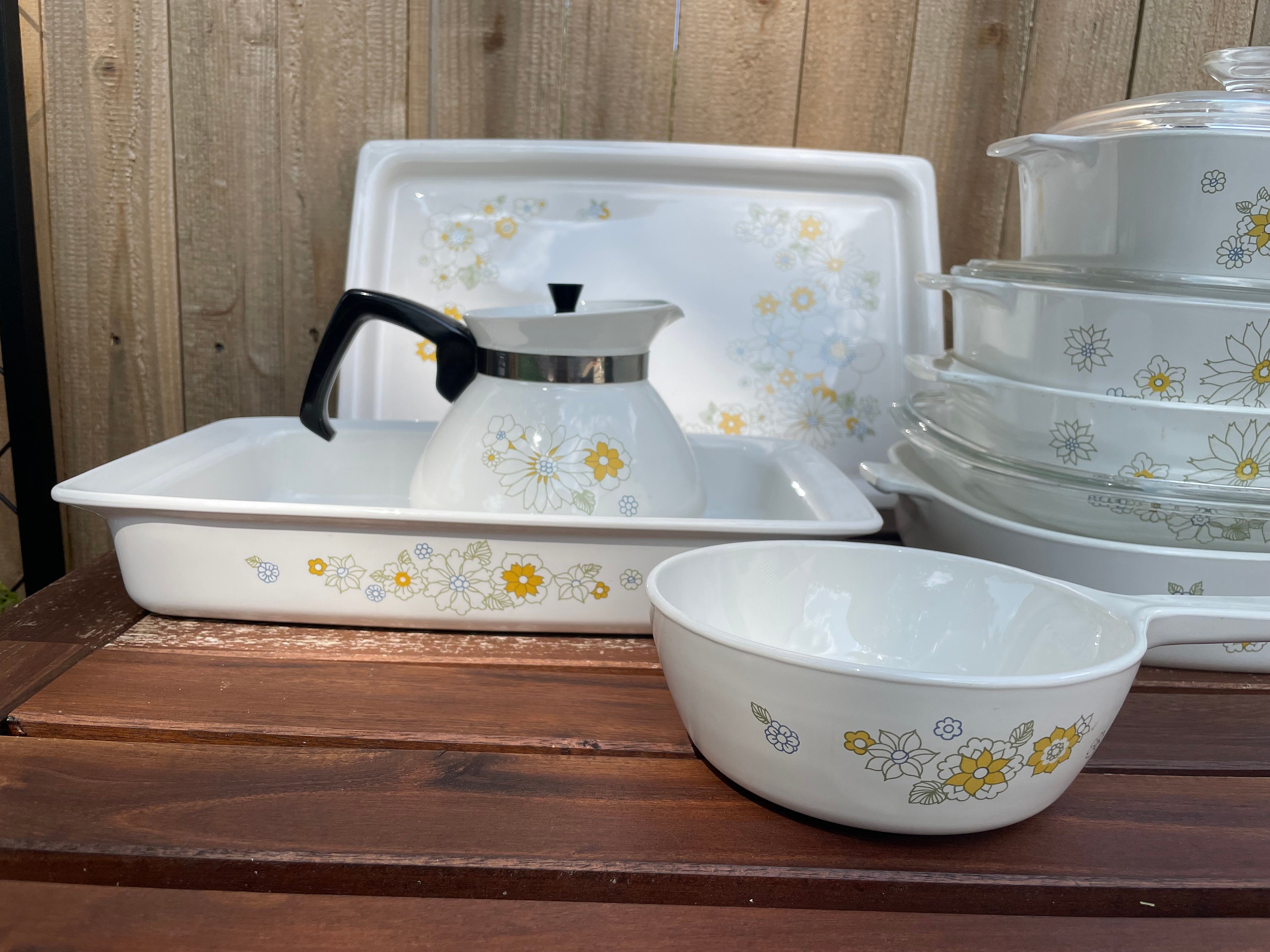 Corning Ware Floral Bouquet Vintage 1970s Mid Century Modern Casserole ...