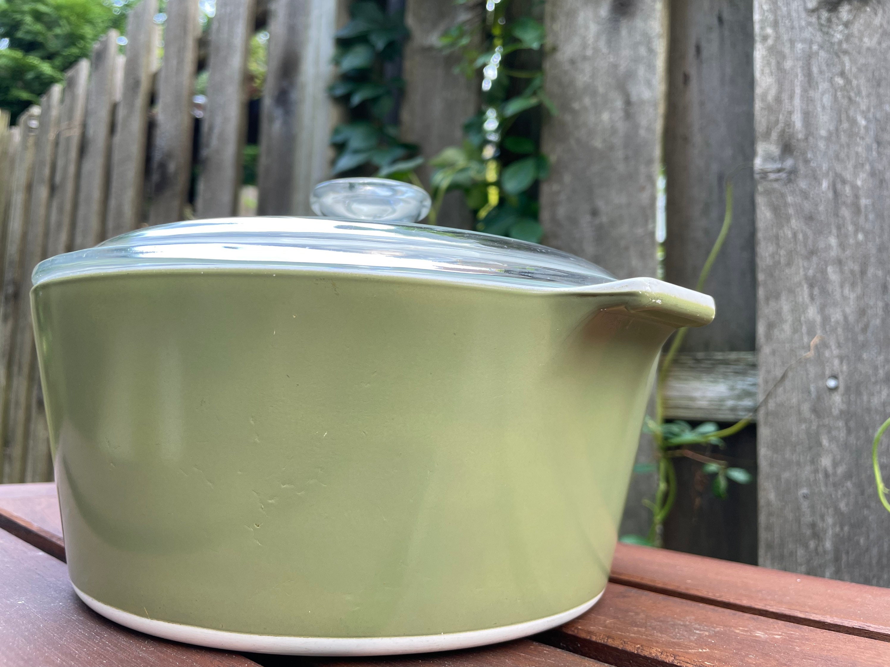 Vintage Corning Ware 1969 Avocado Green 2.5 Quart Baking Dish With ...