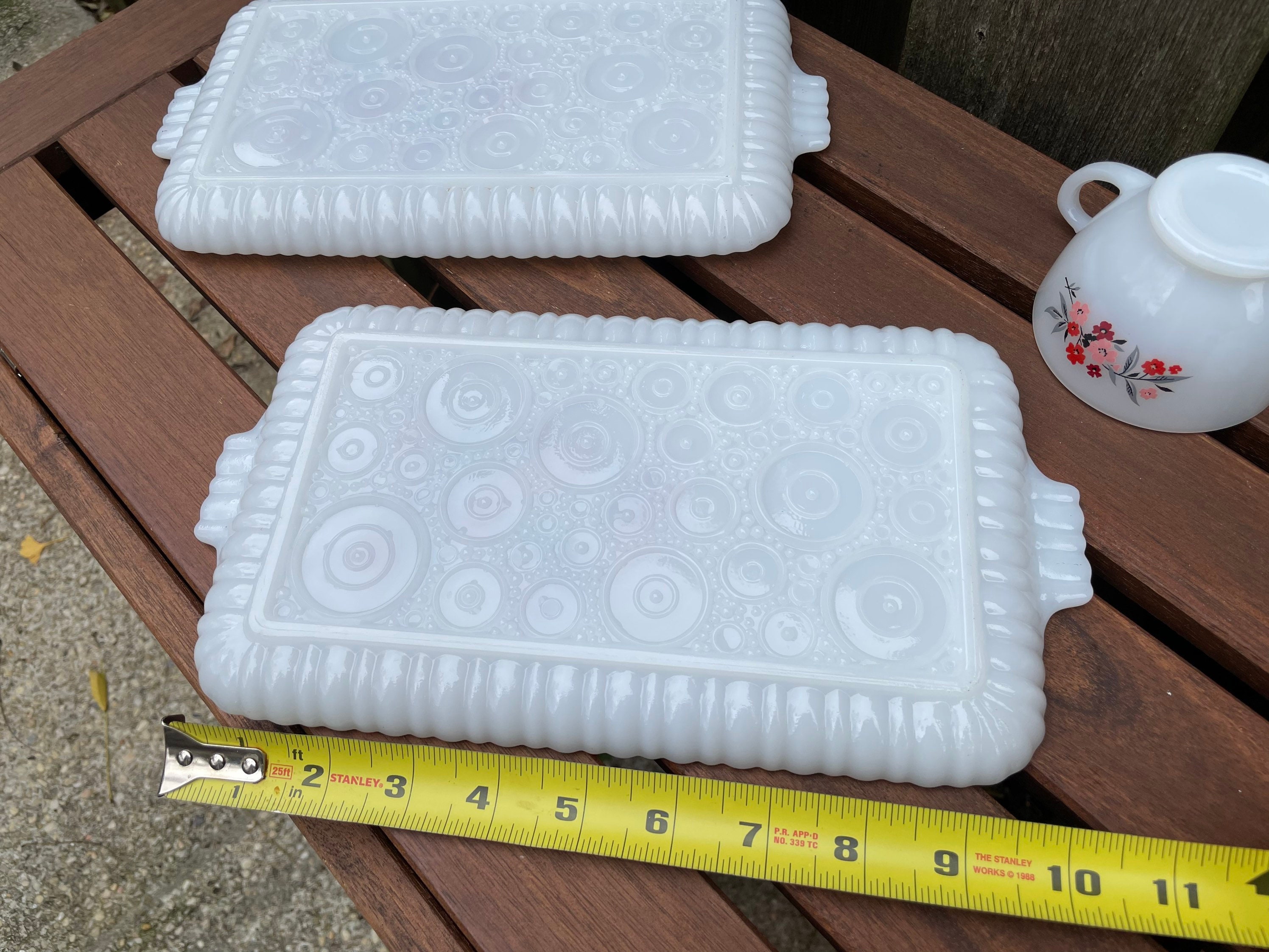 Fire King Primrose Vintage 1960s Milk Glass Pink and Red - Etsy