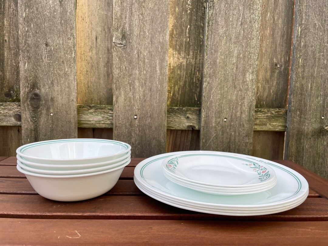 Corelle Rosemarie Dish Set of 12 Vintage 1970’s Mid Century Modern ...