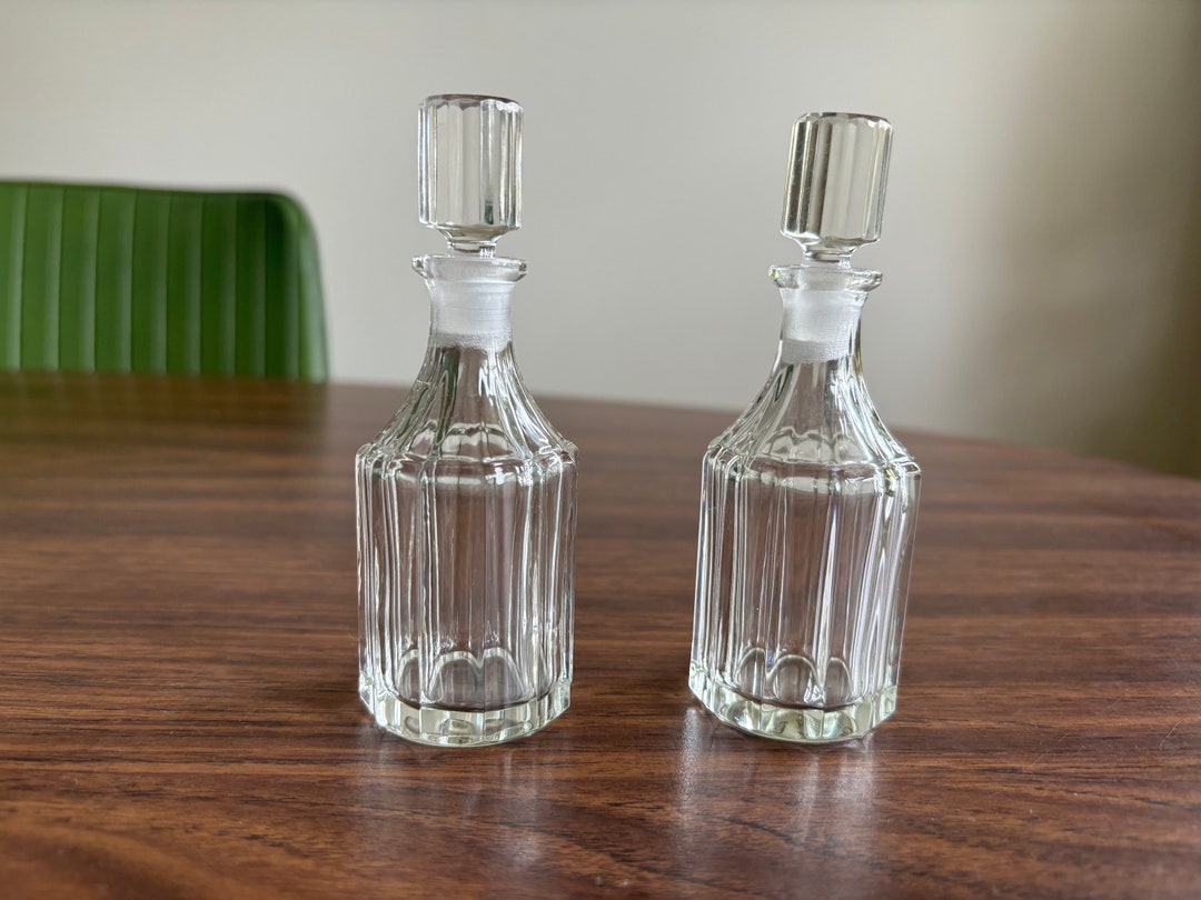 Vintage Clear Glass Mini Perfume Bottles - Etsy