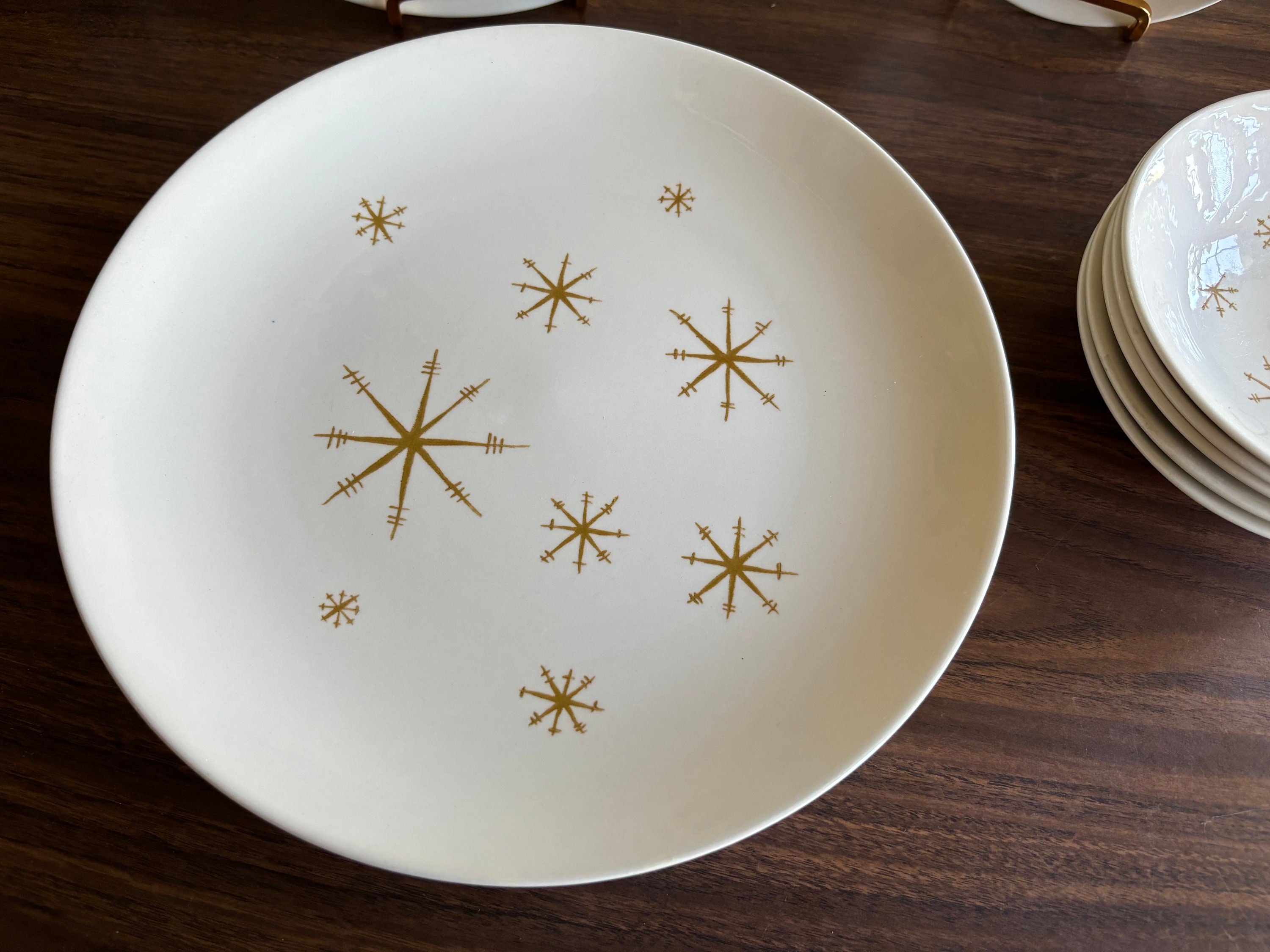 MCM Vintage Plates Royal China Star Glow Royal Ironstone Stoneware ...