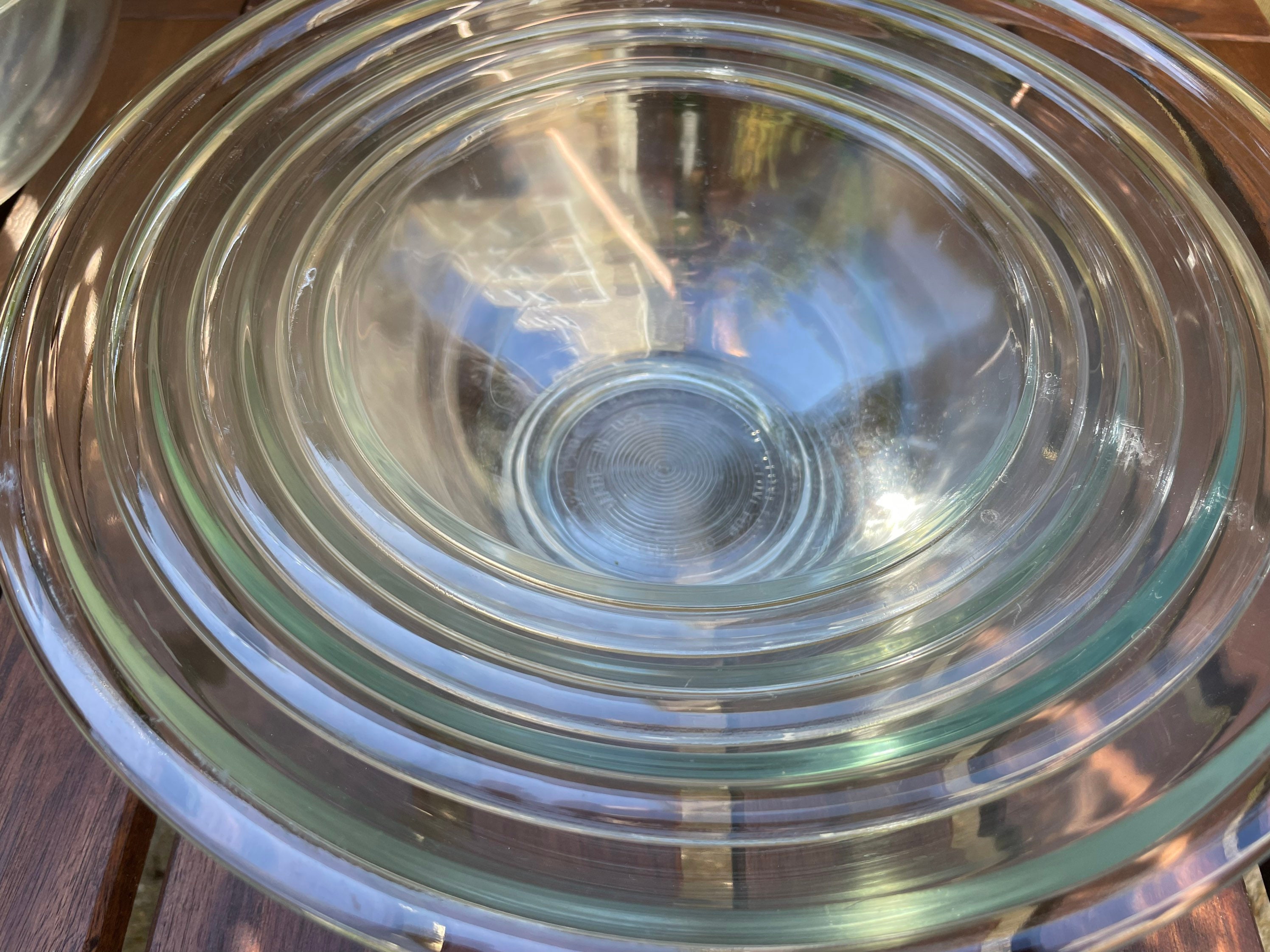 Pyrex Clear Glass Mixing Bowls Set of Four Vintage Glass Retro - Etsy