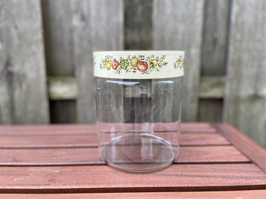Pyrex Corning the Spice of Life Clear Glass Storage Jar Mid Century ...