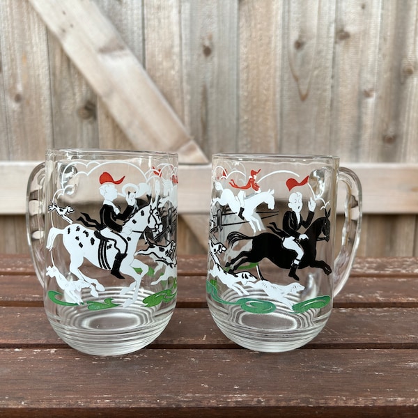 Fox Hunt Water Glass - Etsy
