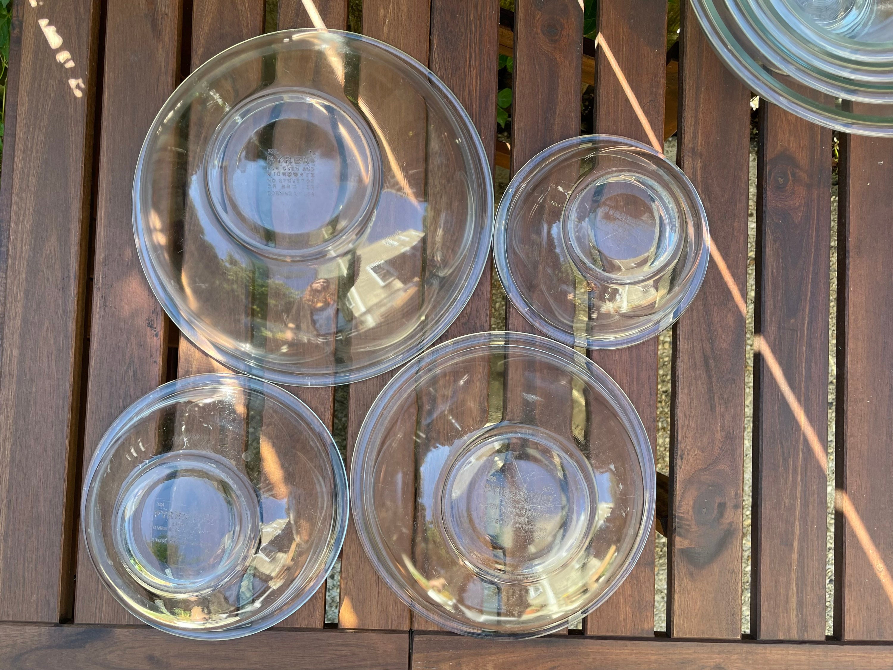 Pyrex Clear Glass Mixing Bowls Set of Four Vintage Glass Retro - Etsy