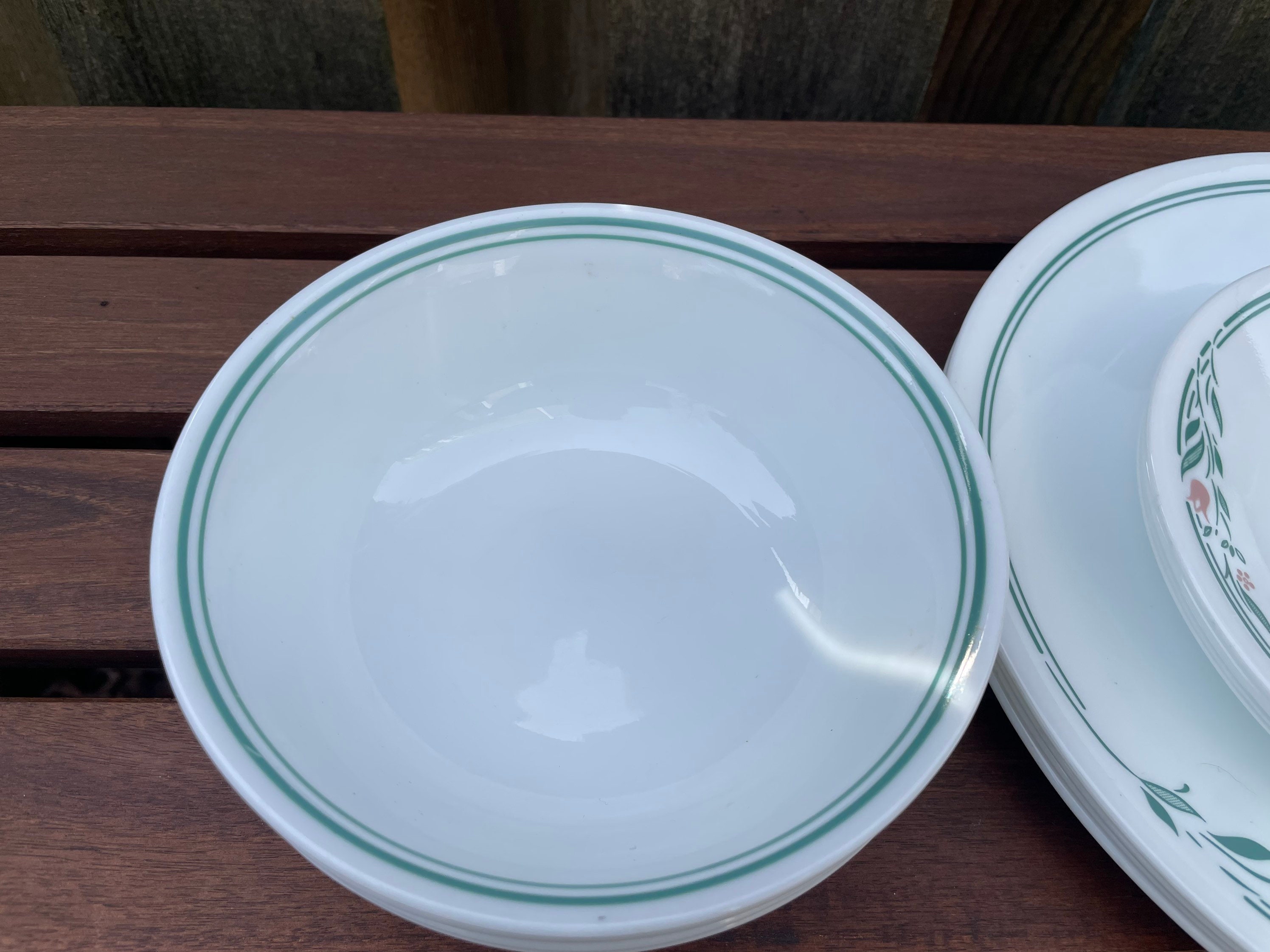Corelle Rosemarie Dish Set of 12 Vintage 1970s Mid Century Modern Retro ...