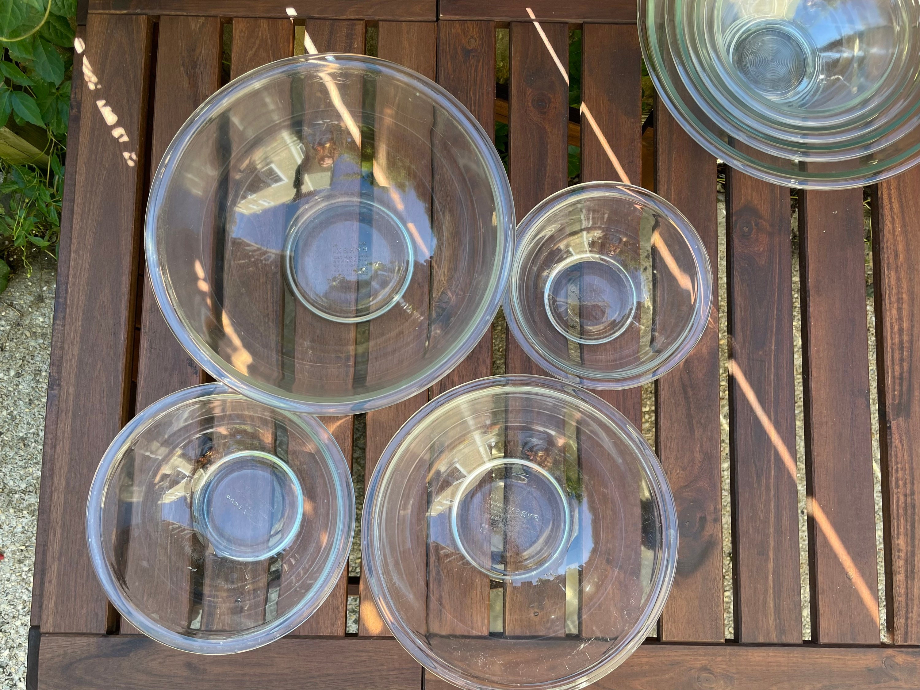 Pyrex Clear Glass Mixing Bowls Set of Four Vintage Glass Retro - Etsy