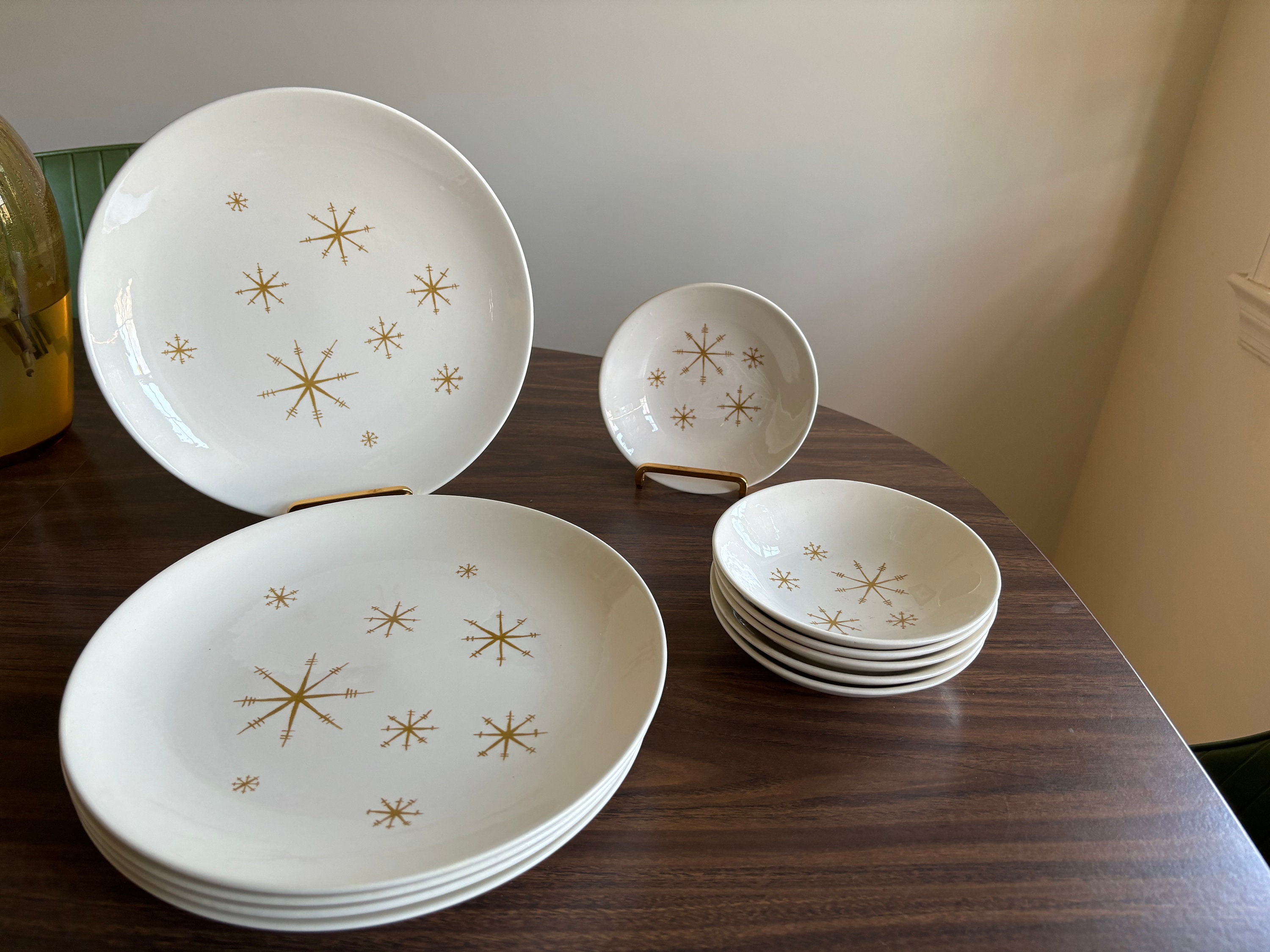MCM Vintage Plates Royal China Star Glow Royal Ironstone Stoneware ...