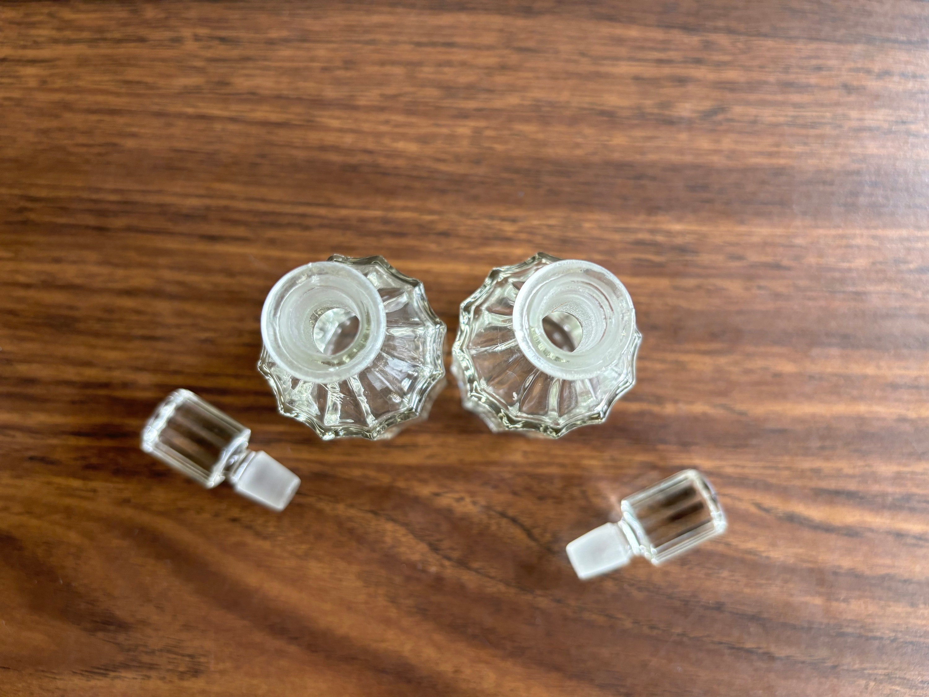 Vintage Clear Glass Mini Perfume Bottles - Etsy