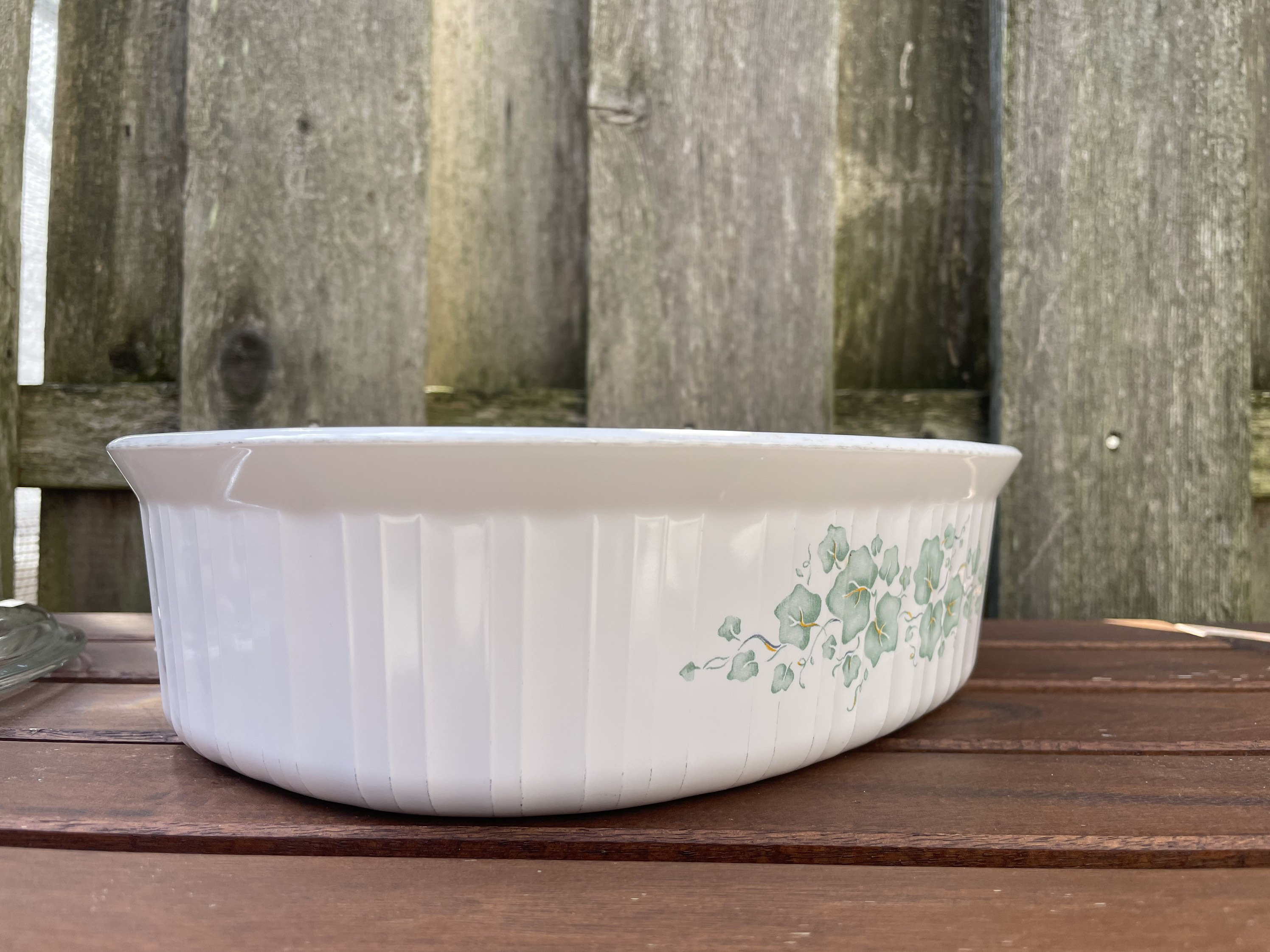 Corning Ware F-2-B Ivy Oval Casserole Dish With Pyrex Lid Vintage 1990s ...