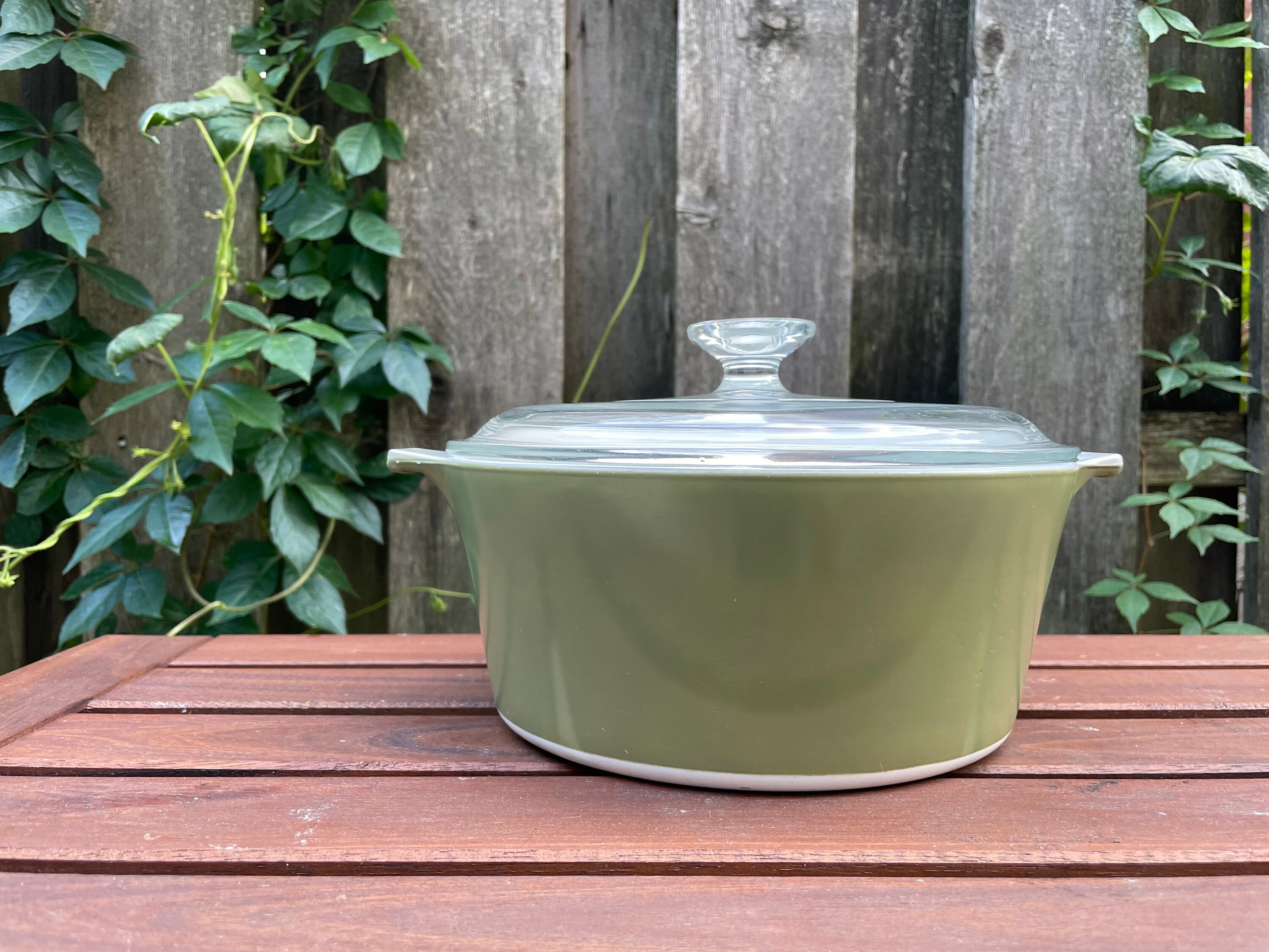 Vintage Corning Ware 1969 Avocado Green 2.5 Quart Baking Dish With ...