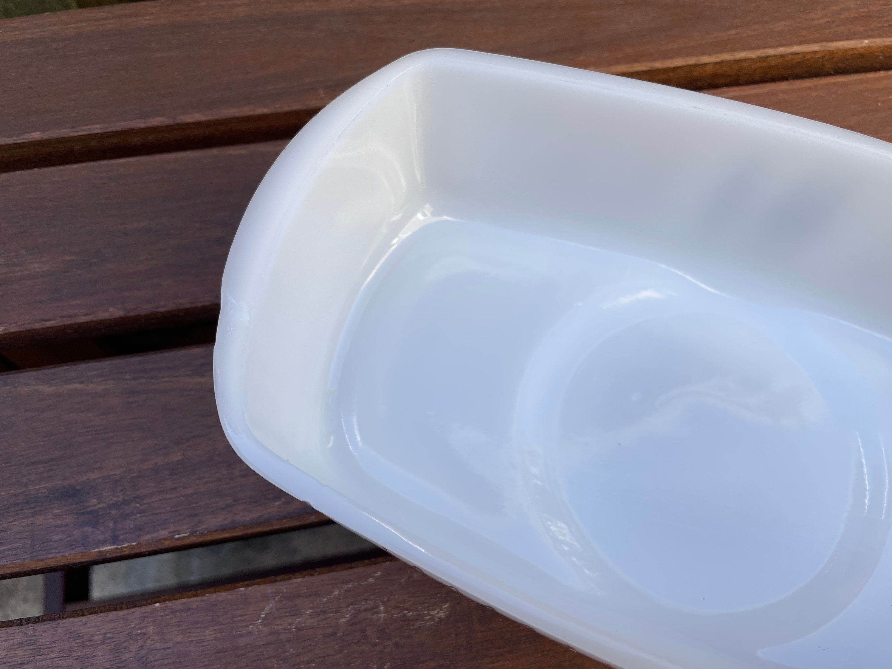 Federal Glass Milk Glass Bread Pan Mid Century Modern Retro - Etsy