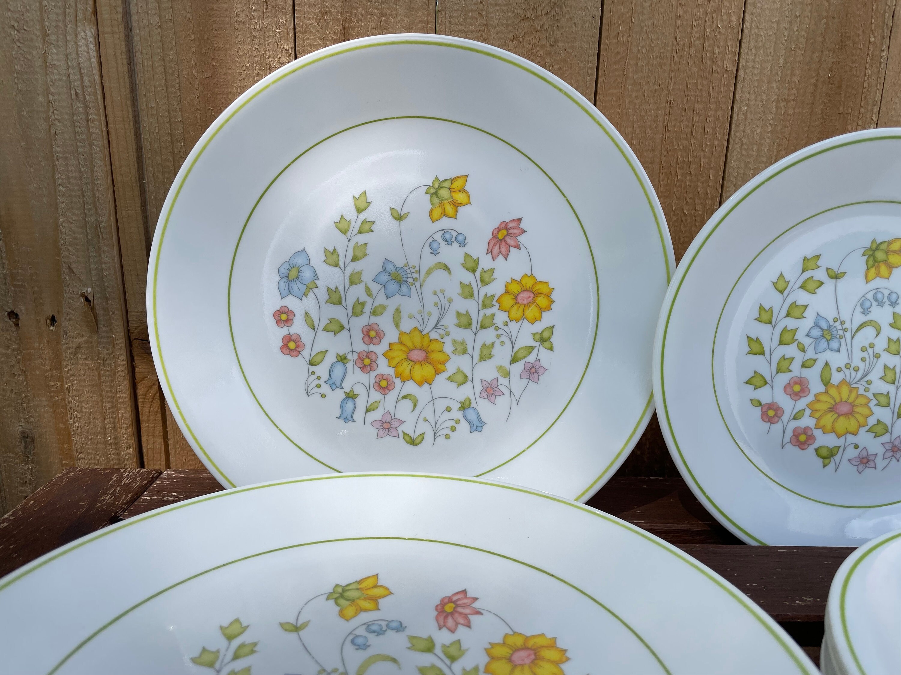 Corelle Spring Daisy Vintage 1970s Dinnerware MCM Pastel - Etsy