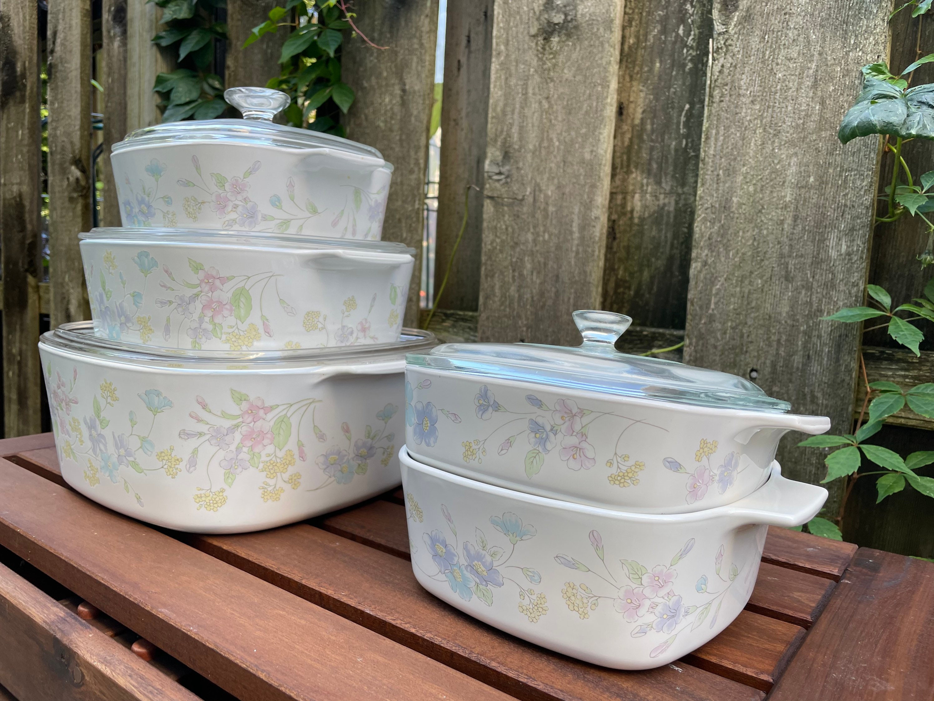 Corning Ware Pastel Flower Bouquet Vintage Casserole Dish - Etsy