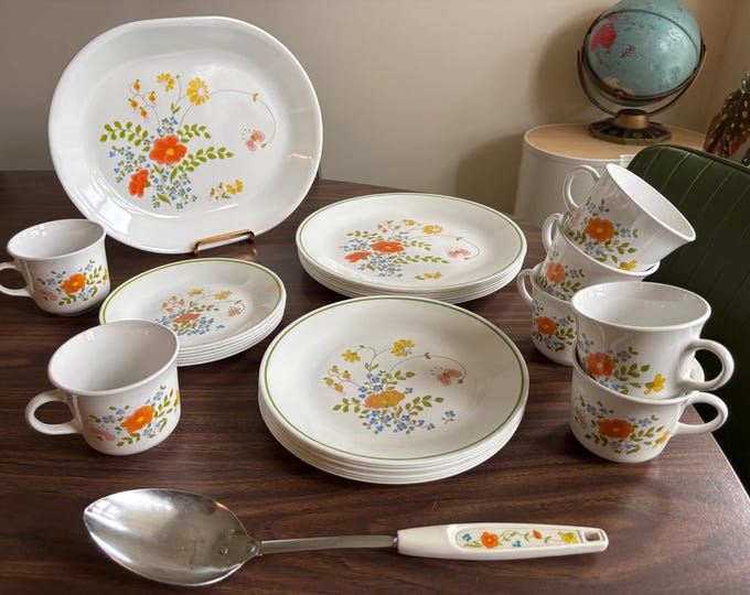 Corelle Wild Flower 10.25'' Dinner Plates Set of Seven - Etsy