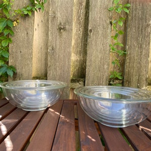 Pyrex Clear Glass Mixing Bowls Set of Four Vintage Glass Retro - Etsy