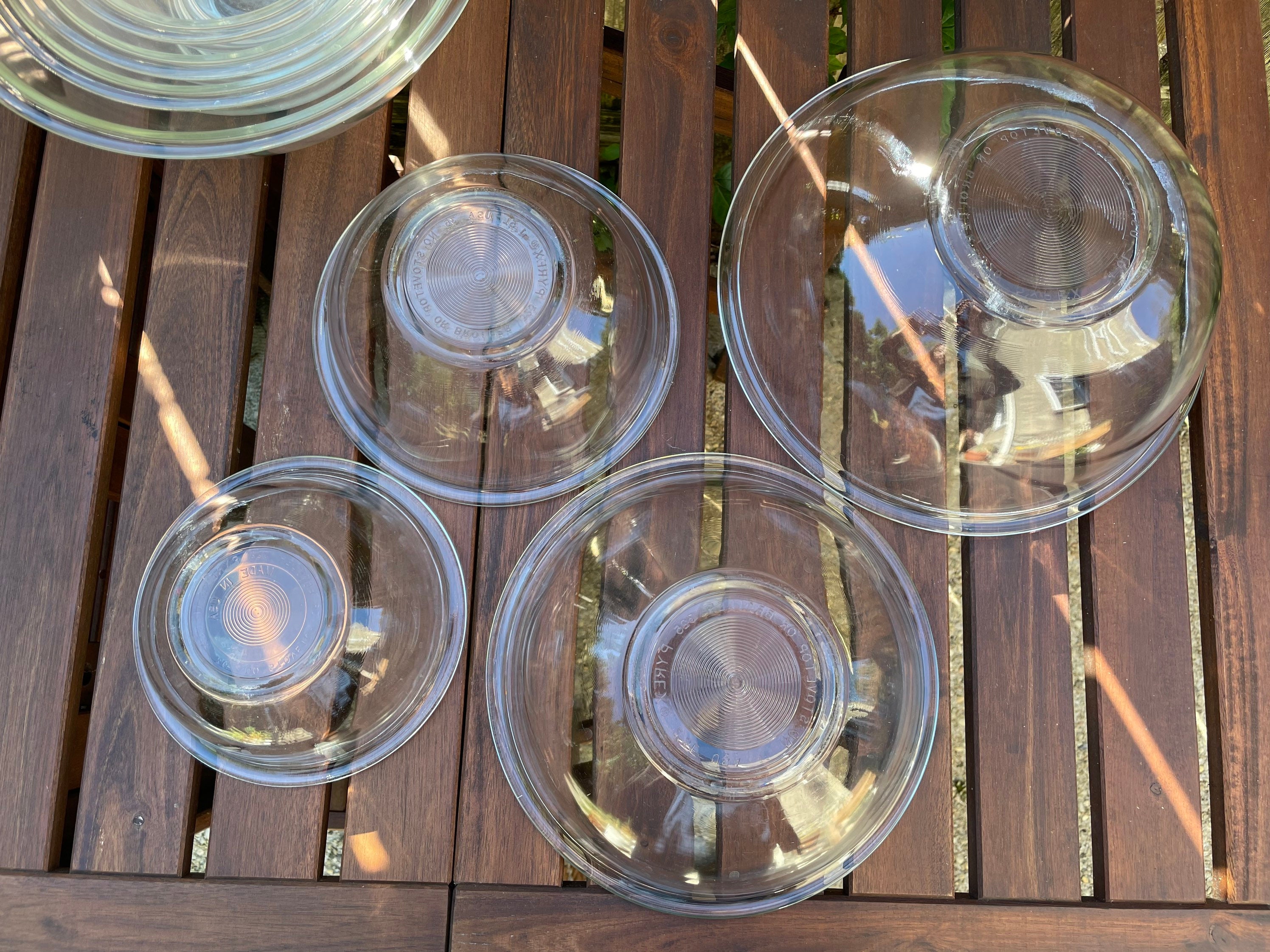 Pyrex Clear Glass Mixing Bowls Set of Four Vintage Glass Retro - Etsy