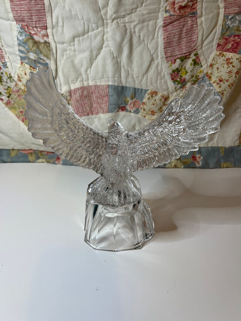 Royal Crystal Rock RCR BY Oneida Eagle Mantle Piece With Inset Clock - Etsy