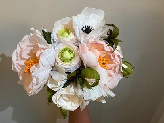 Crepe Paper Flower Bouquet - Etsy