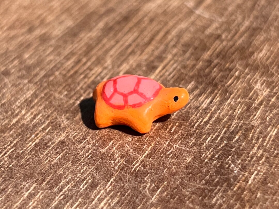 Mini Wini Turtle Miniature Turtle Figurine Polymer Clay Figurine Knick ...