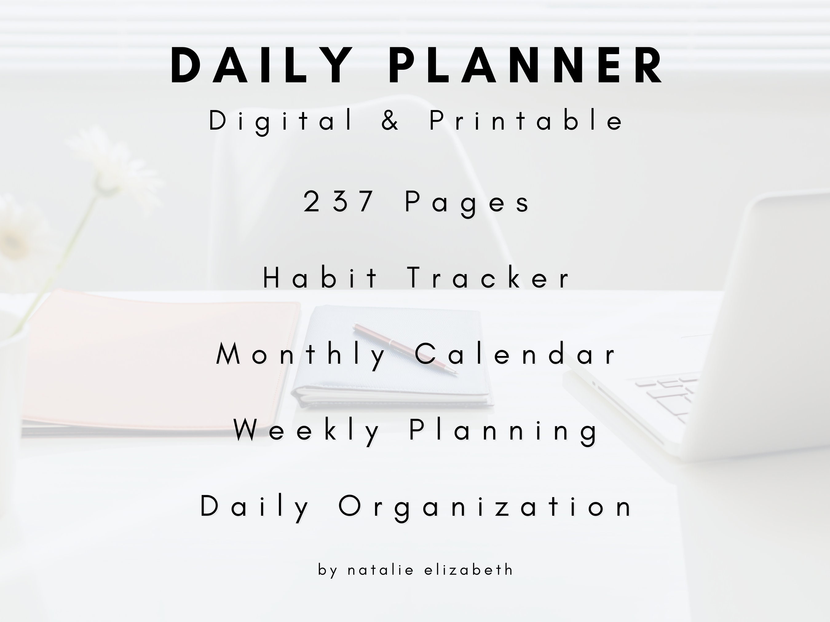 Digital & Printable Planner | Habit Tracker, Daily, Weekly and Monthly ...