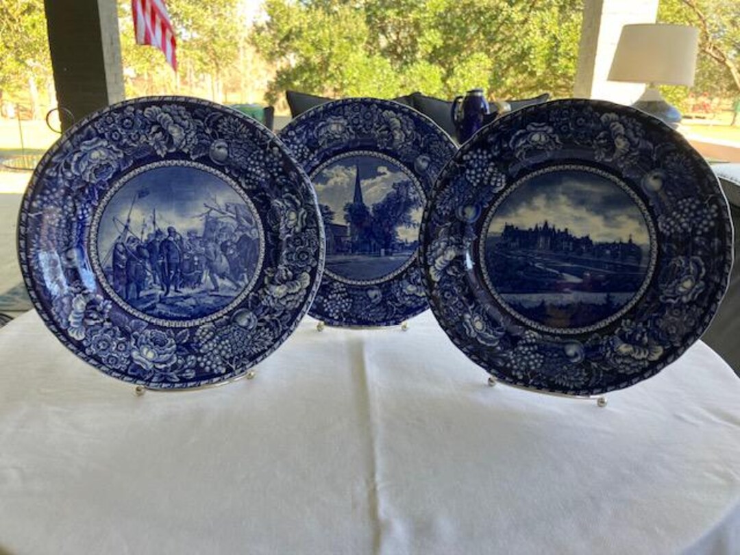 Rowland & Marsellus Blue and White Transferware - Three Historic Dinner ...