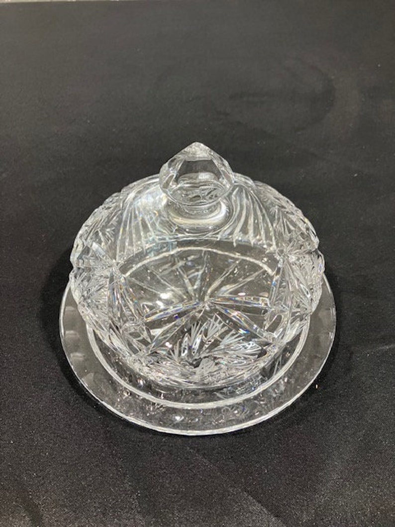 Pinwheel by Violetta Poland One Vintage Cut Crystal Butter/cheese Dome ...