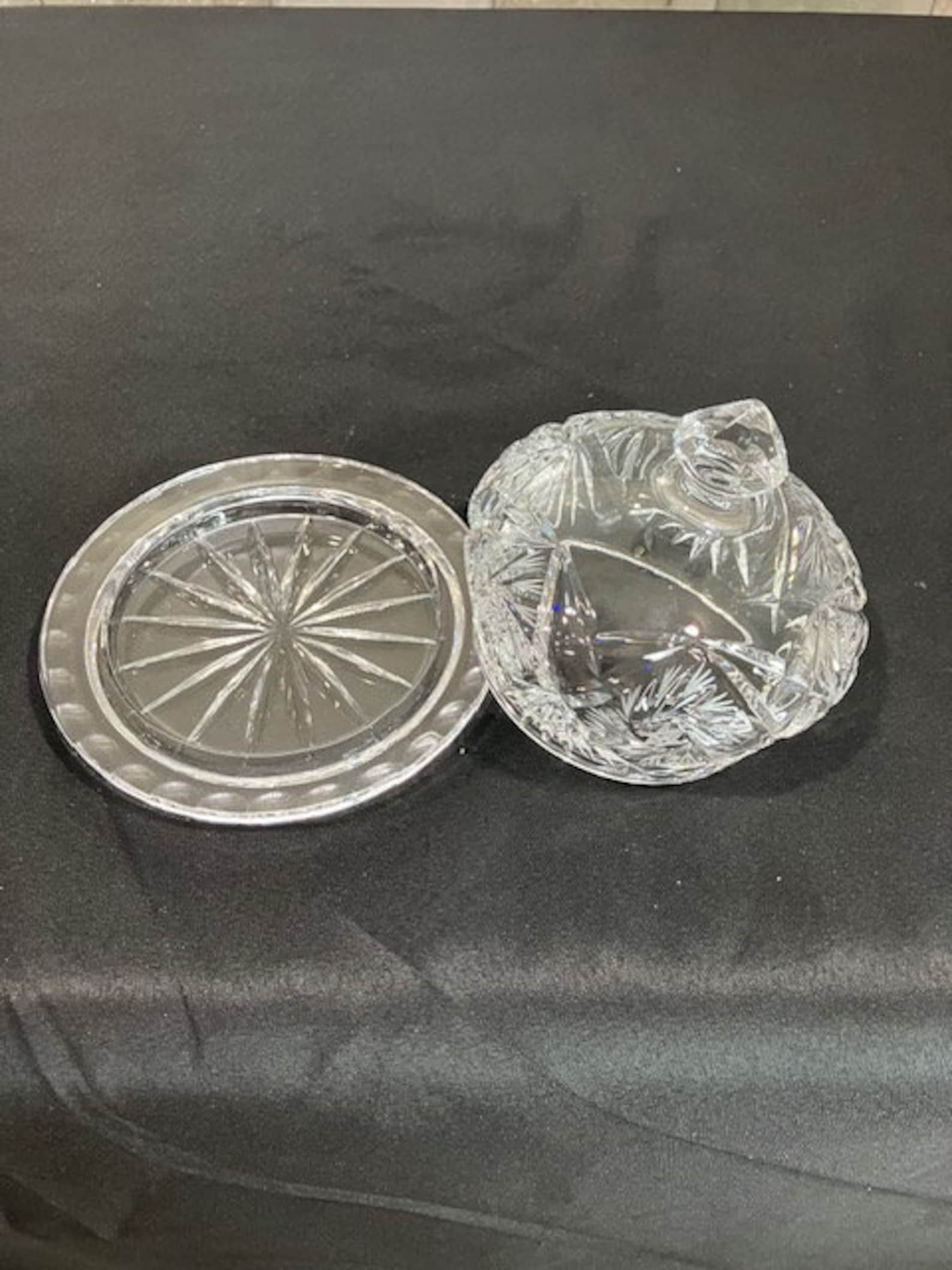 Pinwheel by Violetta Poland - One Vintage Cut Crystal Butter/cheese ...