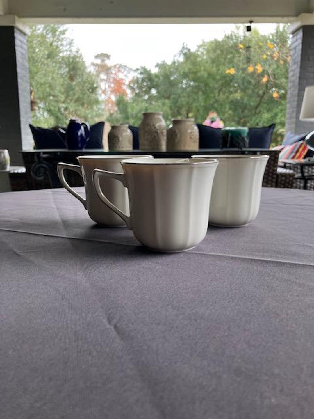 Imperial Platinum by Noritake - Three Vintage Bone China Flat Coffee ...