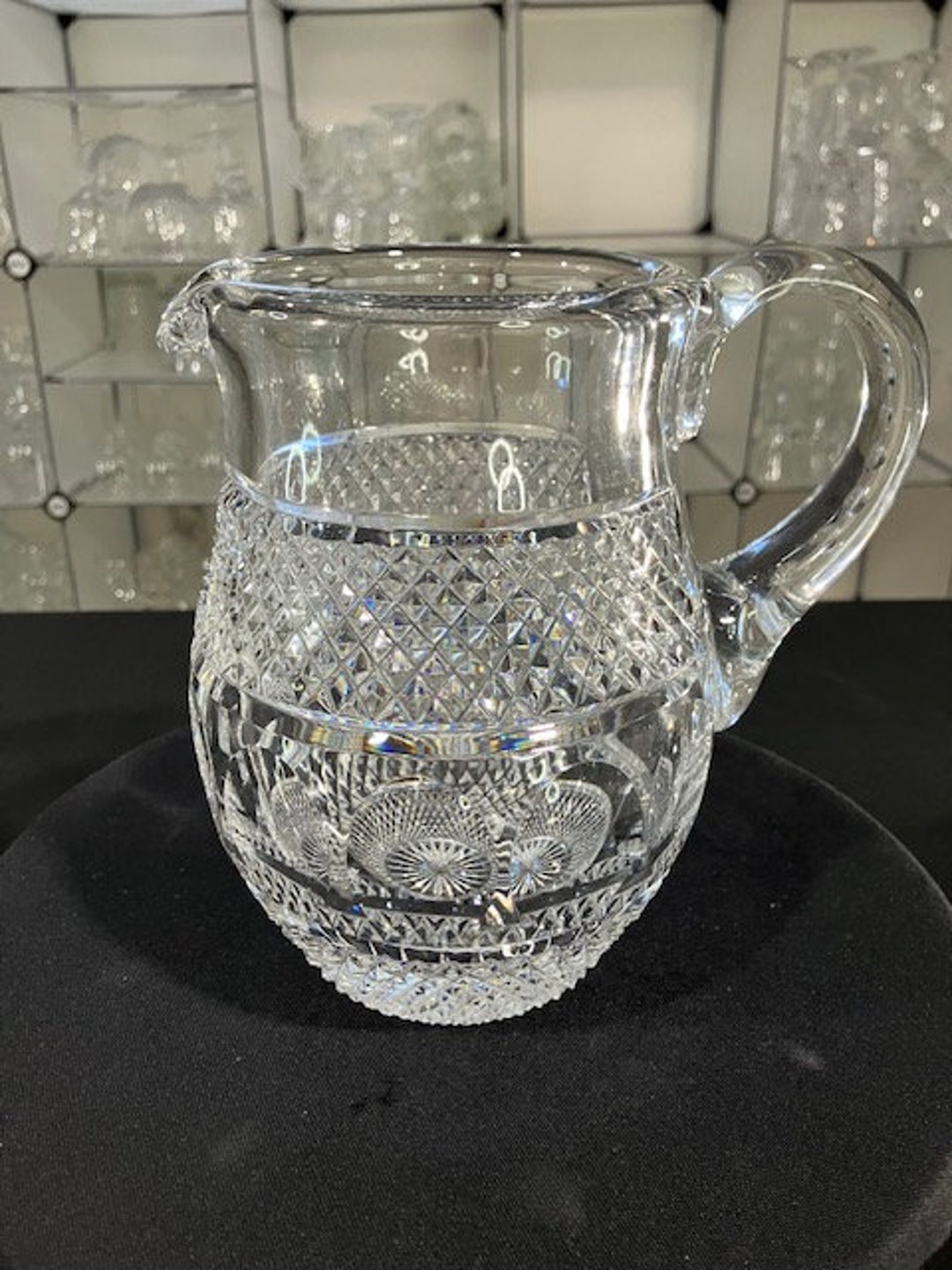 Diamond Cut Crystal - Vintage Milk Pitcher - Etsy