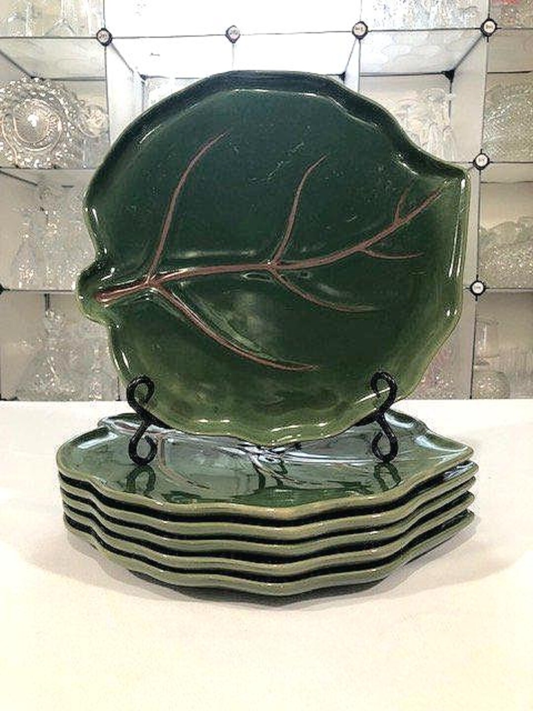 Autumn Leaf by Pottery Barn - Set of Six Ceramic Service Plates - Etsy