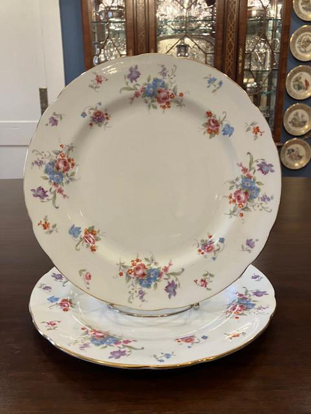 Hammersley 6072 by Hammersley - Two Vintage Gold Rim Bone China Dinner ...