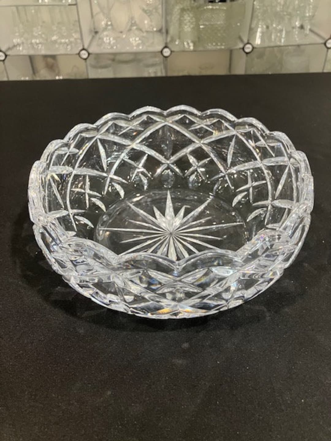 Lady Anne by Gorham Crystal - Vintage Cut Crystal Scalloped Centerpiece ...
