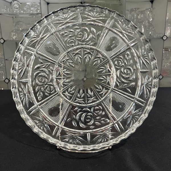 Cut Glass Tray - Etsy