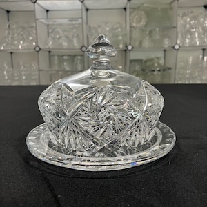 Pinwheel by Violetta Poland - One Vintage Cut Crystal Butter/cheese ...