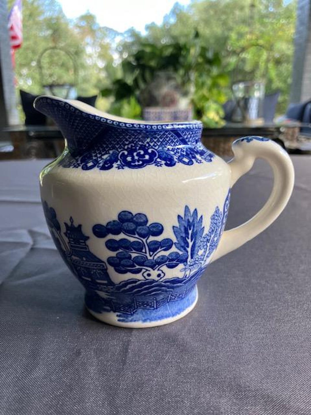 Blue Willow Made in Occupied Japan One Vintage Blue and White Creamer ...