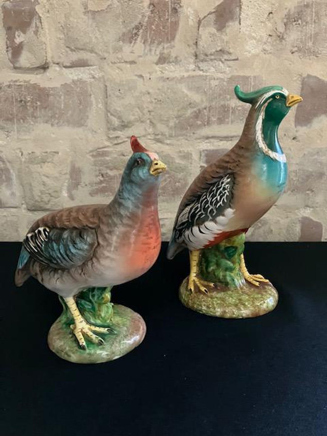 Italian Hand Painted 1930's Numbered & Signed Quail Pair by Ugo ...