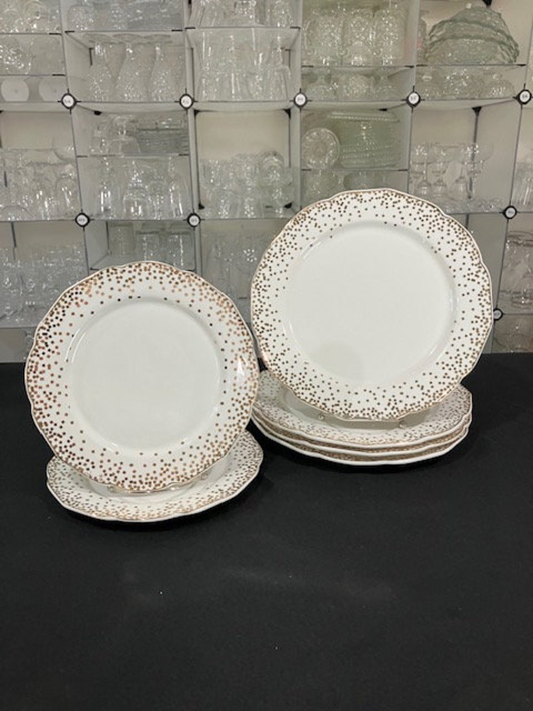 Gold Square Confetti by Grace's Teaware - 6pcs of Stylish Dinnerware - Etsy