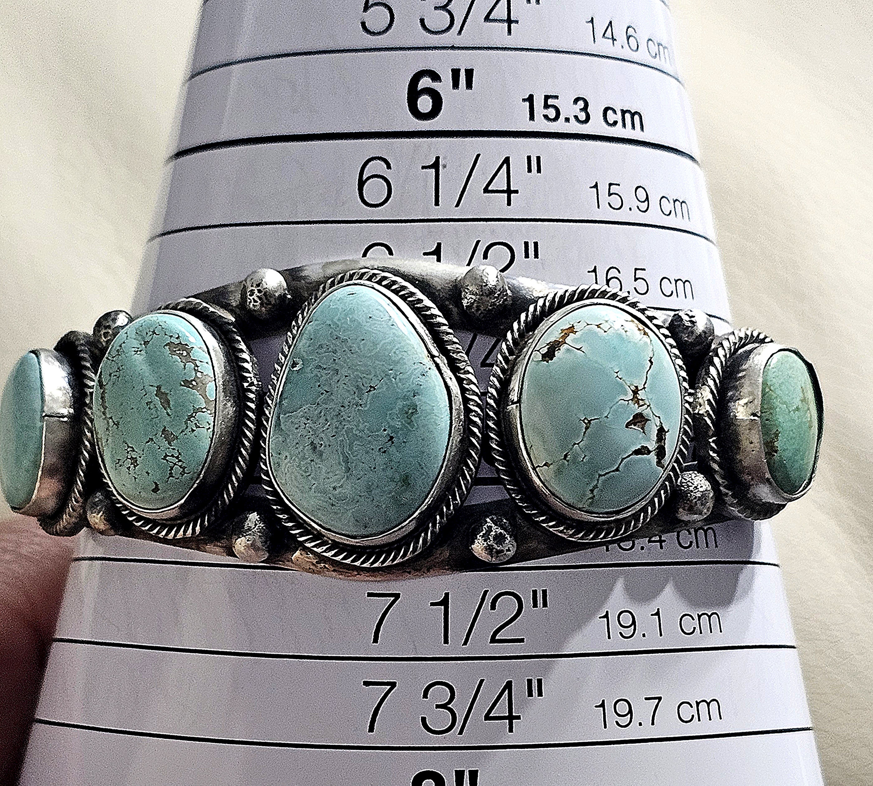 Stunning Bobbie Johnson Silver and Nevada Turquoise Cuff - Etsy