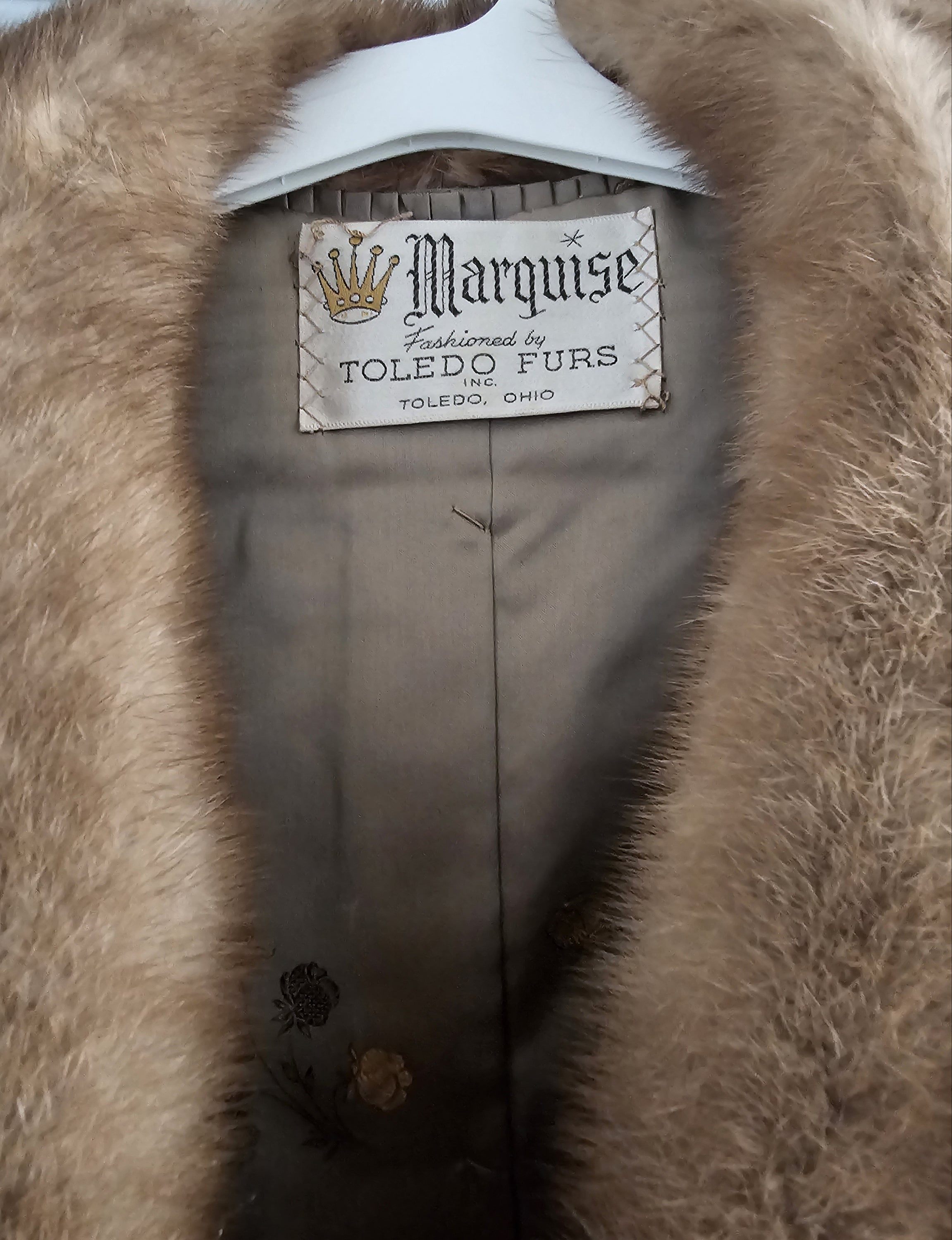 Vintage Muskrat Fur Coat With Pastel Mink Collar - Etsy