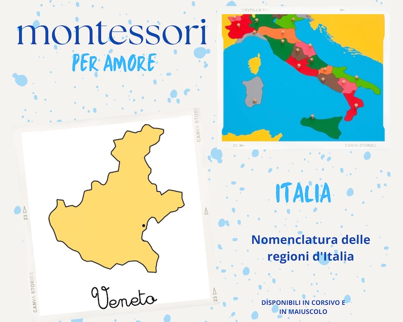 Nomenclature of the Regions of Italy - Etsy