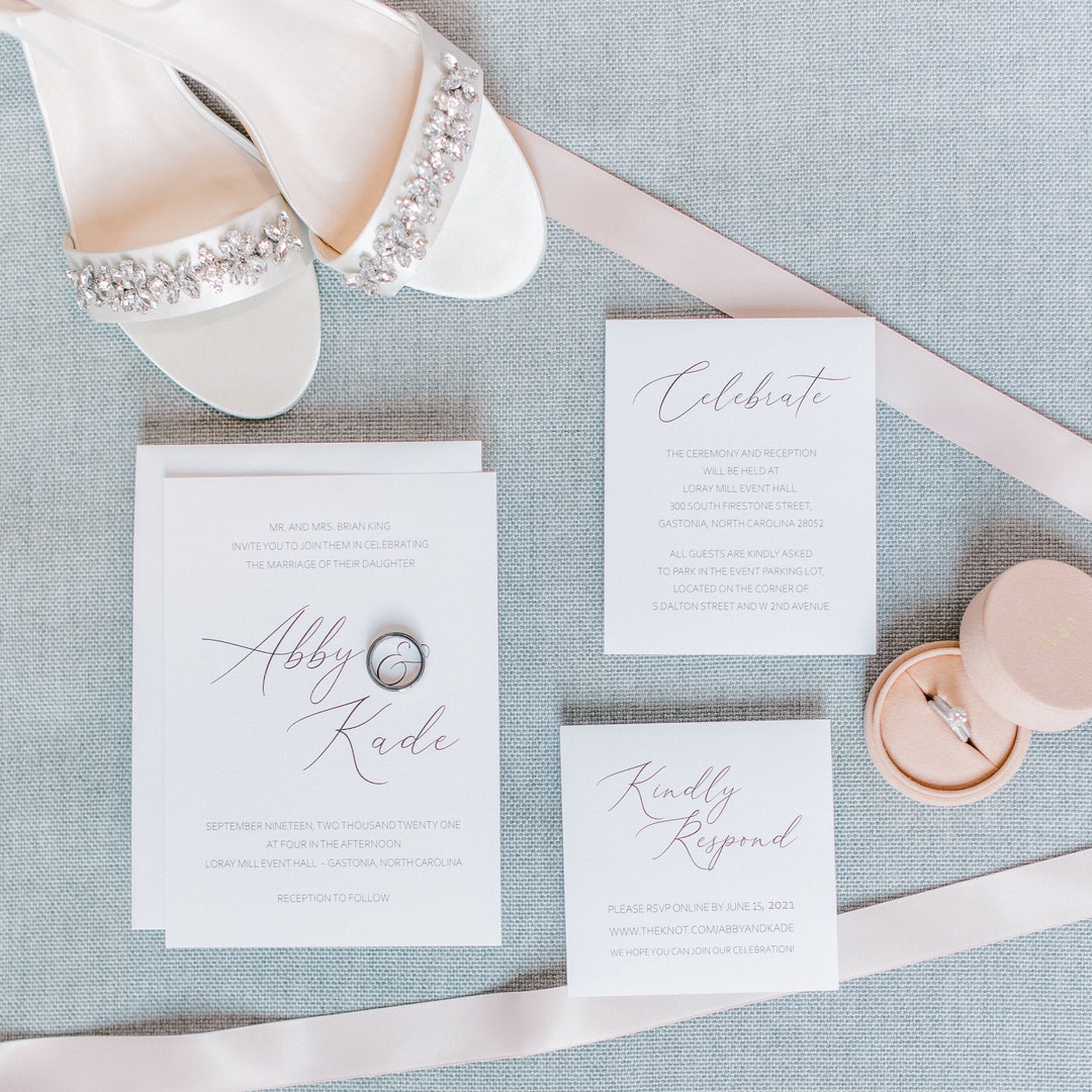 Custom Digital Download - Simple Wedding Invitation - Etsy