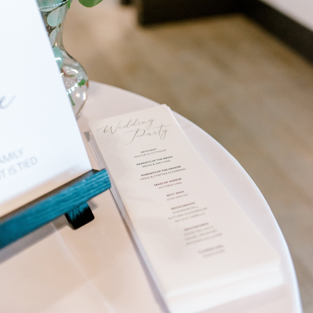 Custom Digital Download - Simple Wedding Ceremony Program - Etsy