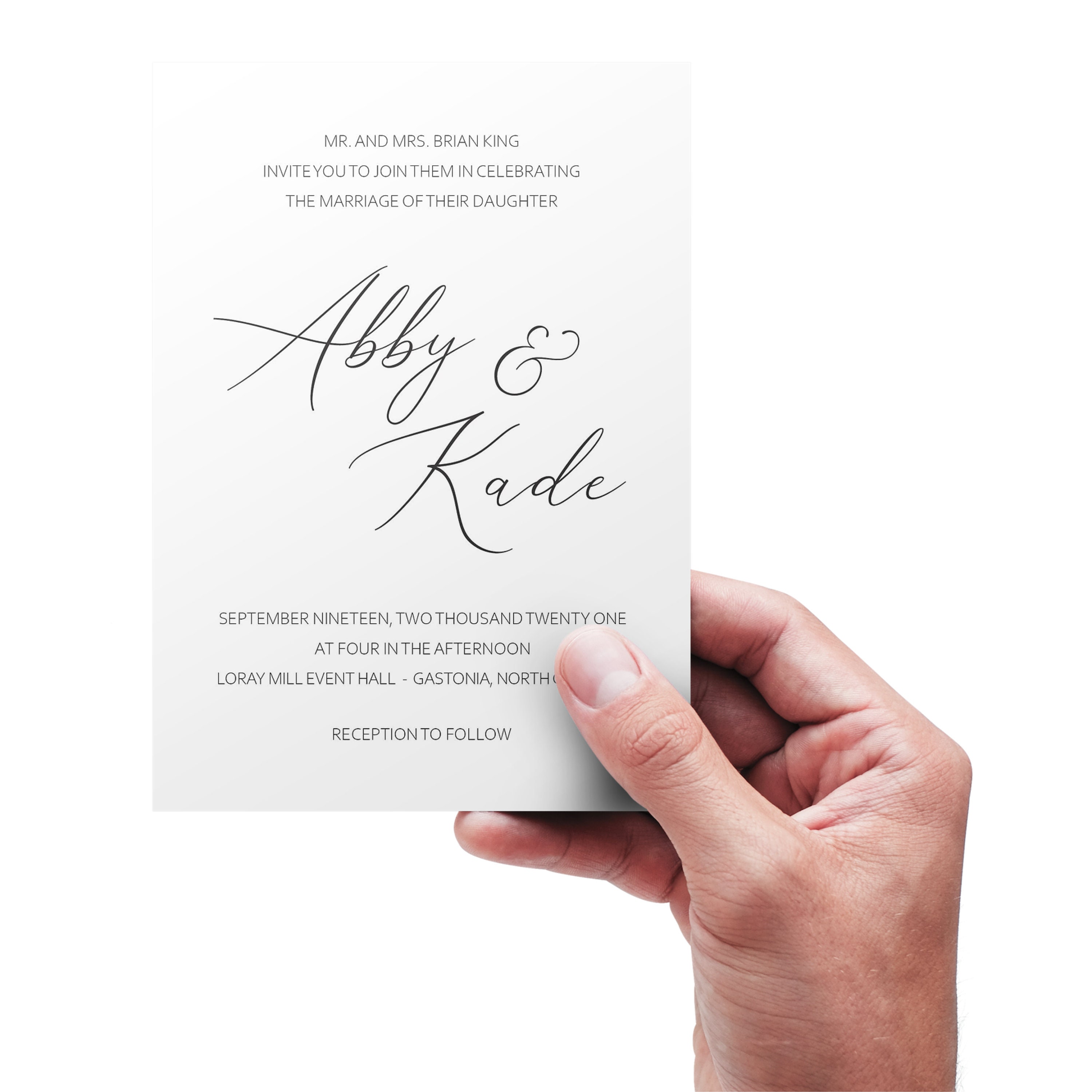 Custom Digital Download - Simple Wedding Invitation - Etsy